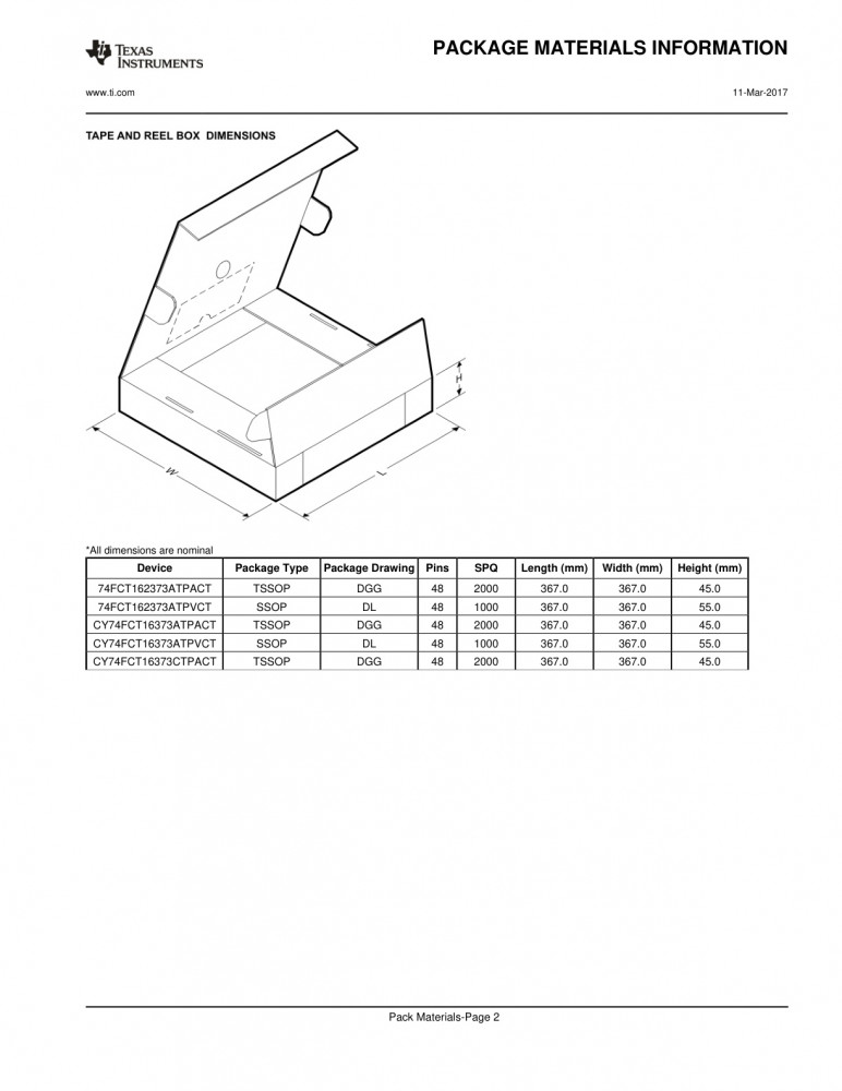 74FCT162373ATPACT datasheet page 10