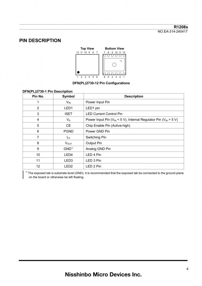 R1208x datasheet page 4