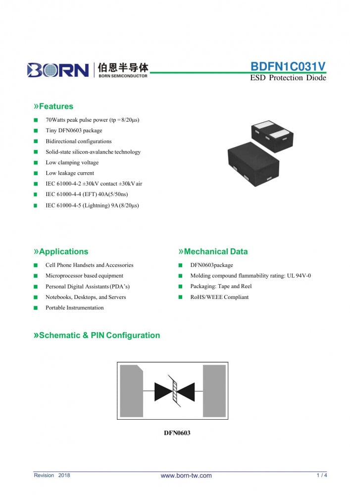 BDFN1C031V datasheet page 1