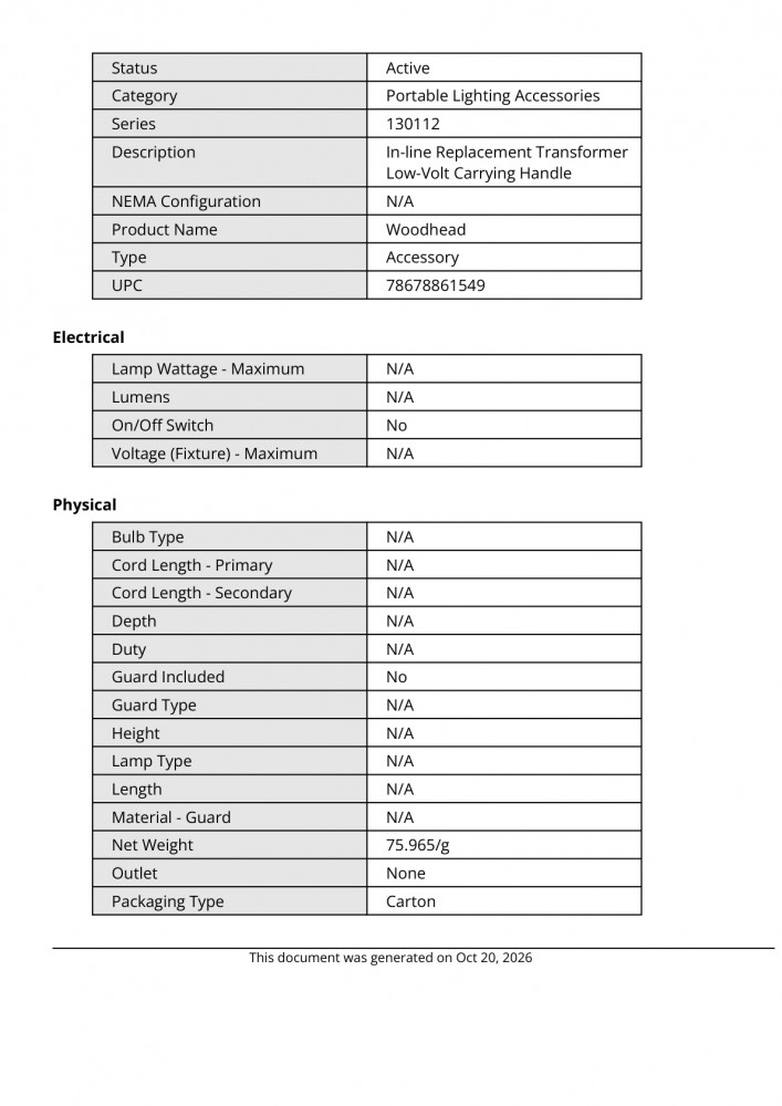 Product document page 2 for Molex 1301120134