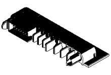 2.54mm, 5.50mm Pitch EXTreme Ten60Power Right-Angle Plug Assembly with Guide Pins, 8 DC Circuits, 32 Signal Circuits, 8 DC Power Circuits