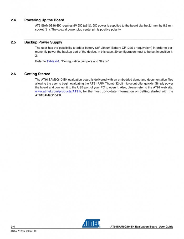 AT91SAM9G10-EK document page 10
