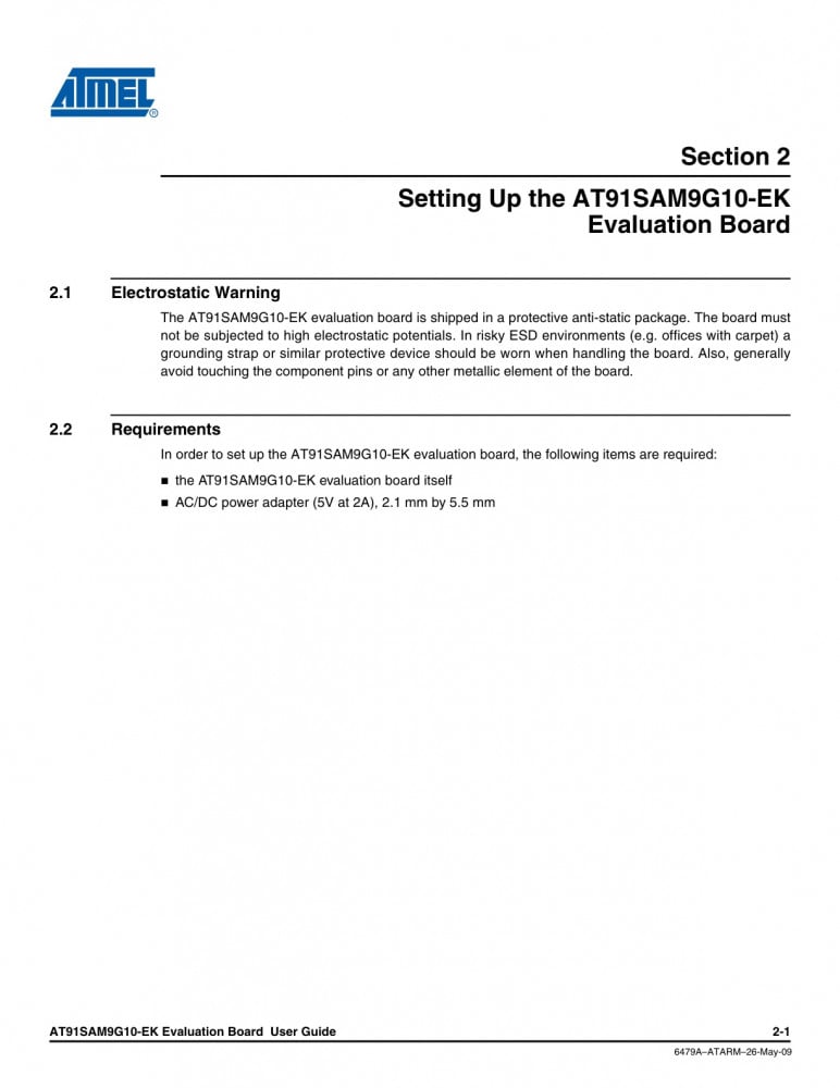 AT91SAM9G10-EK document page 7