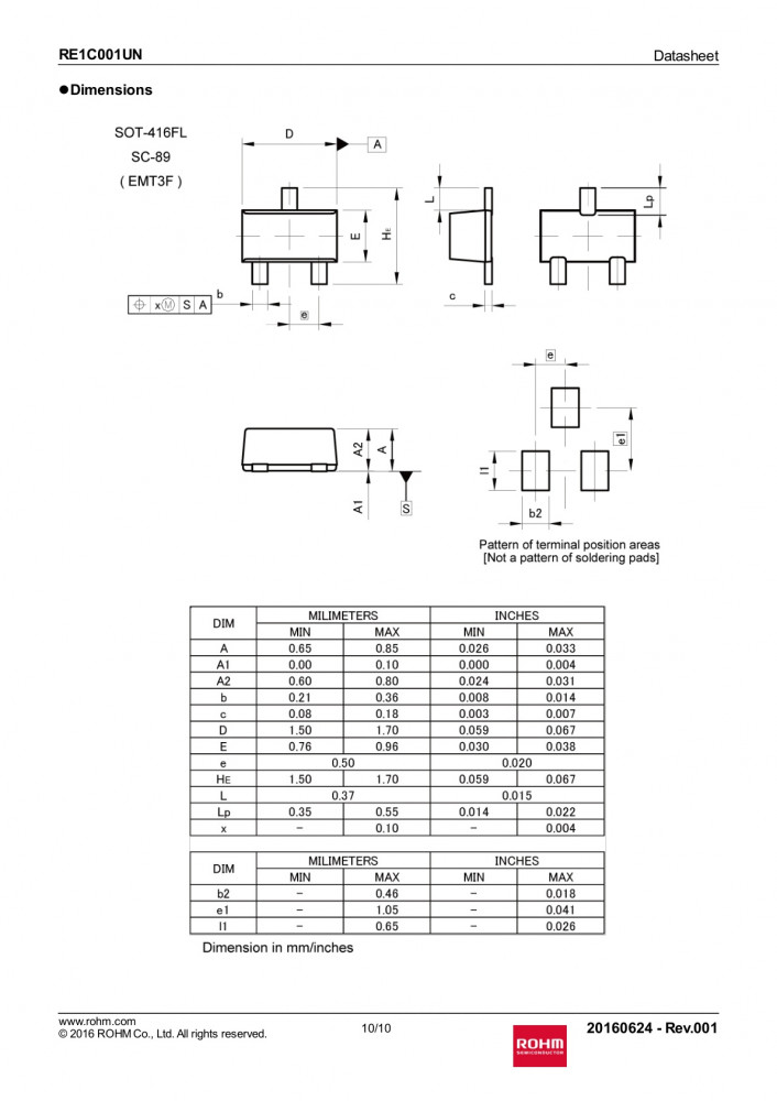 RE1C001UNTCL datasheet page 10