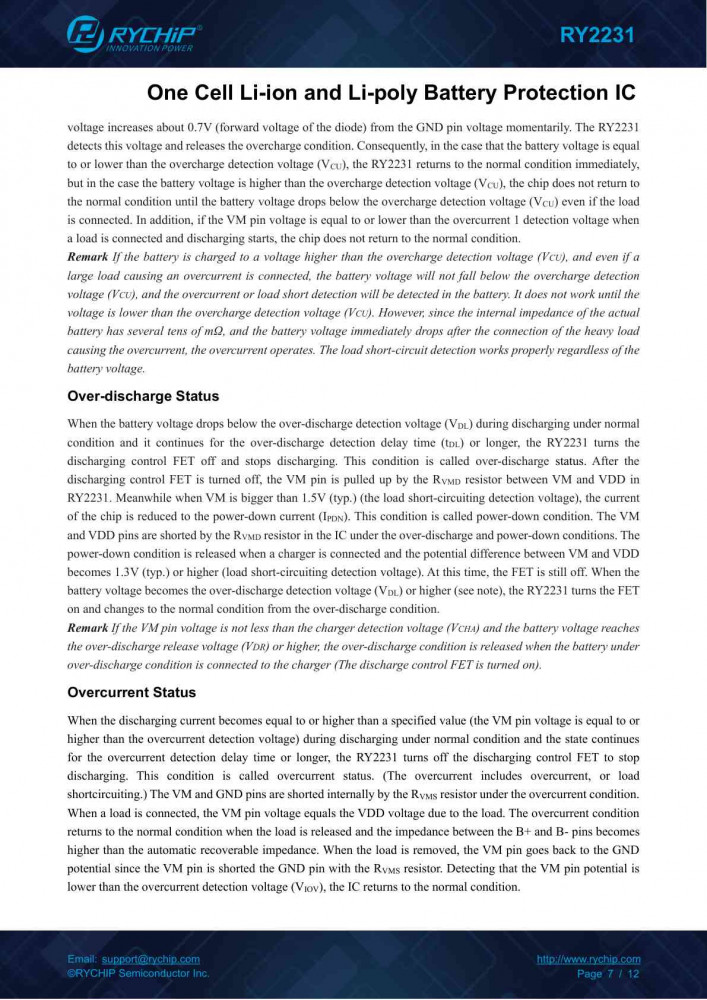 RY2231B1D4 datasheet page 7