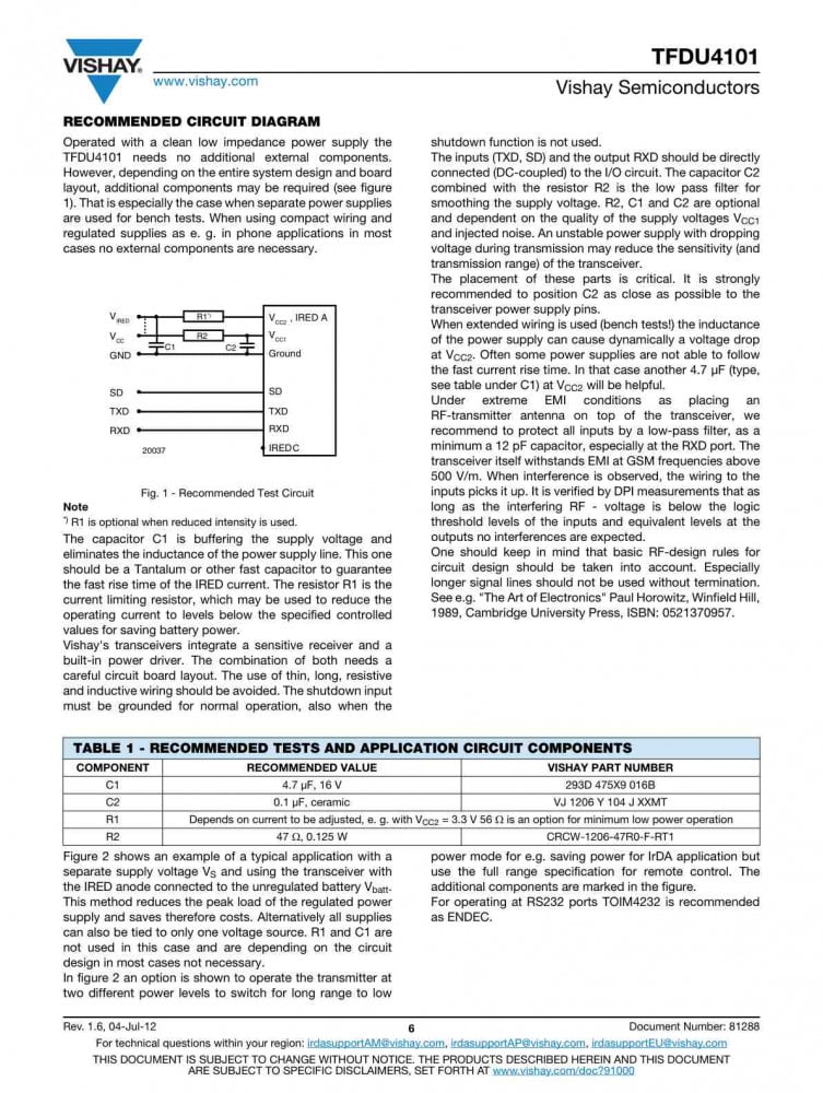 TFDU4101 datasheet page 6