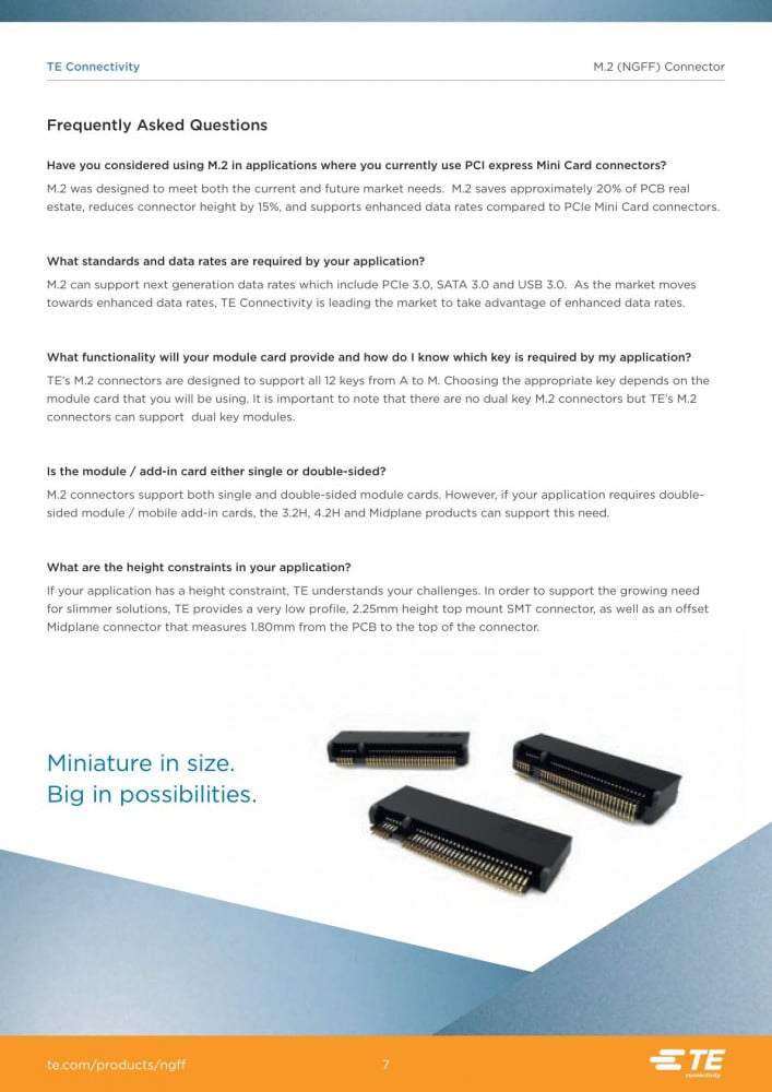 TE Connectivity M.2 connector document page 7