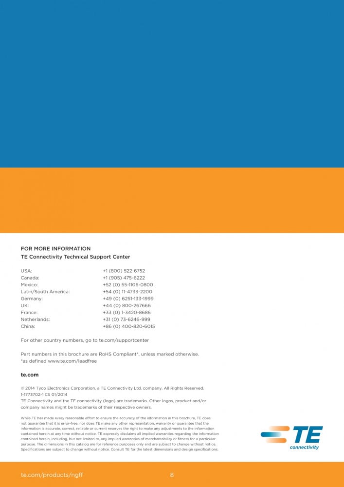 TE Connectivity M.2 connector document page 8