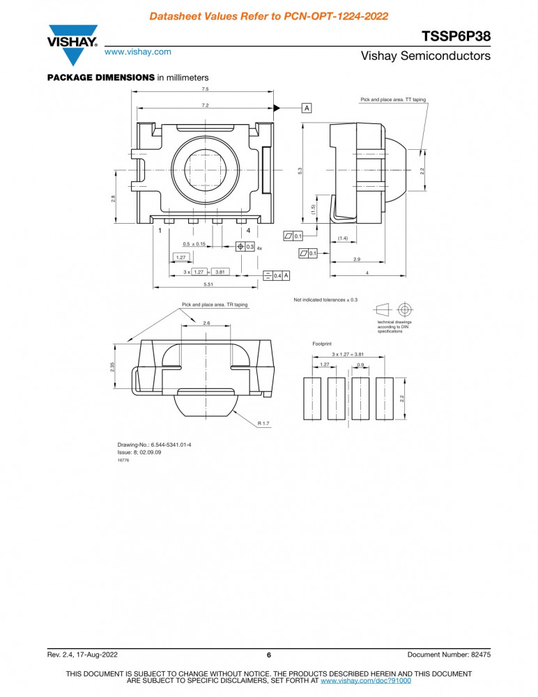 TSSP6P38TT datasheet page 6