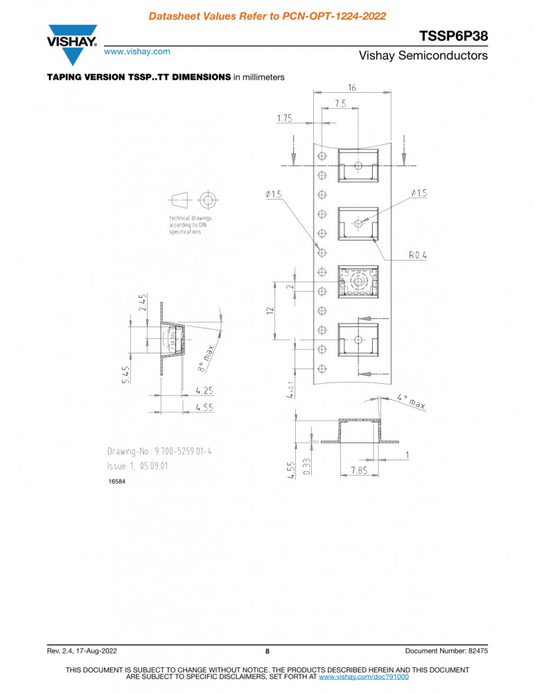 TSSP6P38TT datasheet page 8