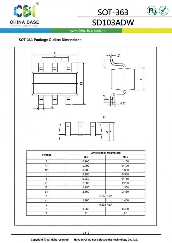 SD103ADW datasheet page 3