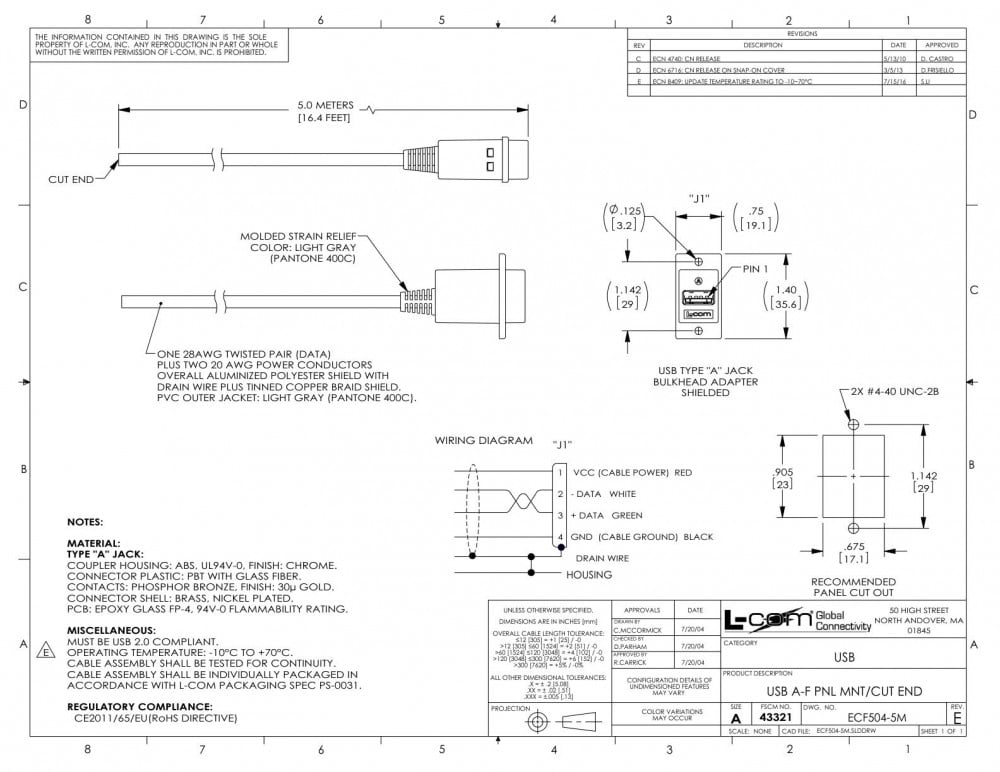 ECF504-5M technical document page