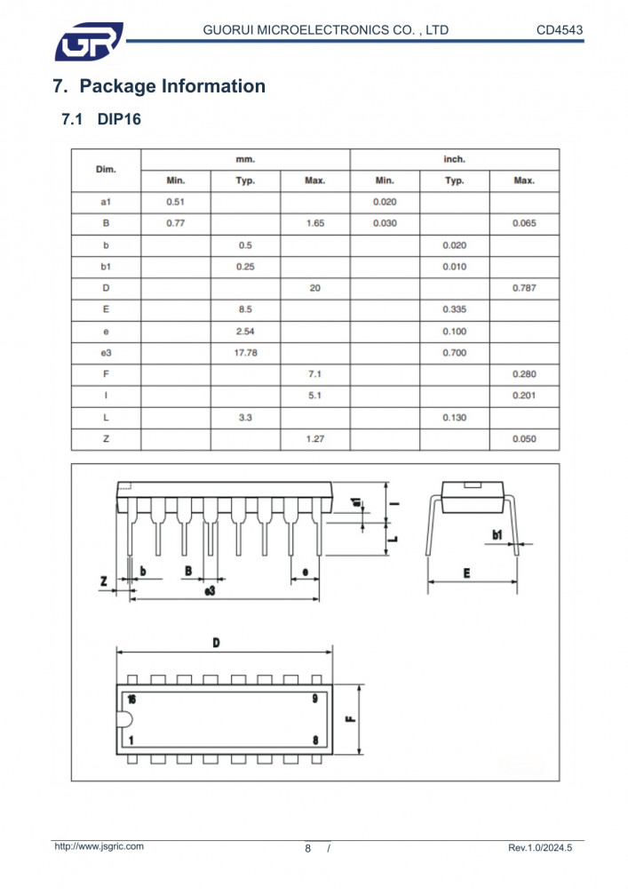 CD4543S datasheet page 8
