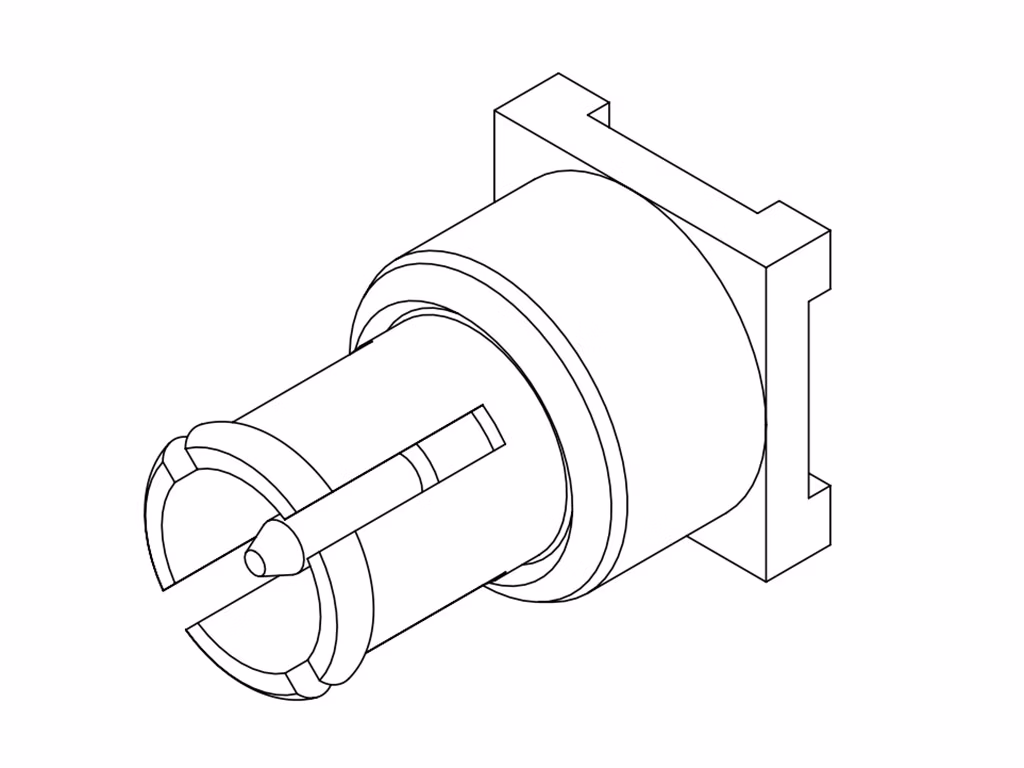 MMCX Plug, Straight, PCB Receptacle, Surface Mount, Tape and Reel, 50 Ohms