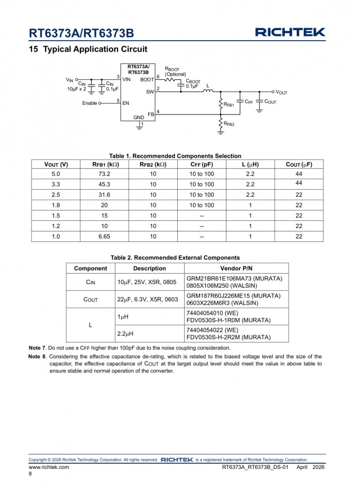 RT6373 datasheet page 8
