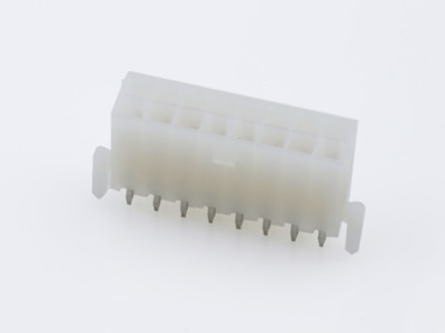 Mini-Fit Jr. Vertical Header, 4.20mm Pitch, Dual Row, 16 Circuits, with Snap-in Plastic Peg PCB Lock, Gold, Natural for sale