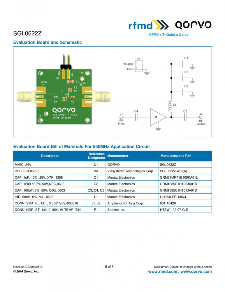 SGL0622Z datasheet page 5