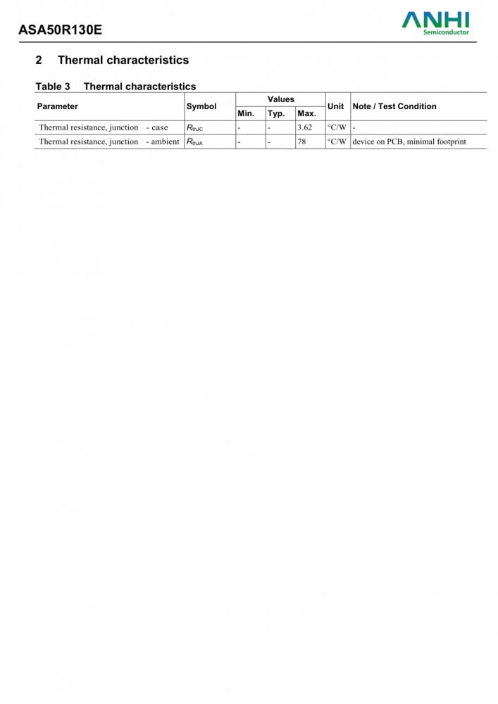 ASA50R130E datasheet page 3