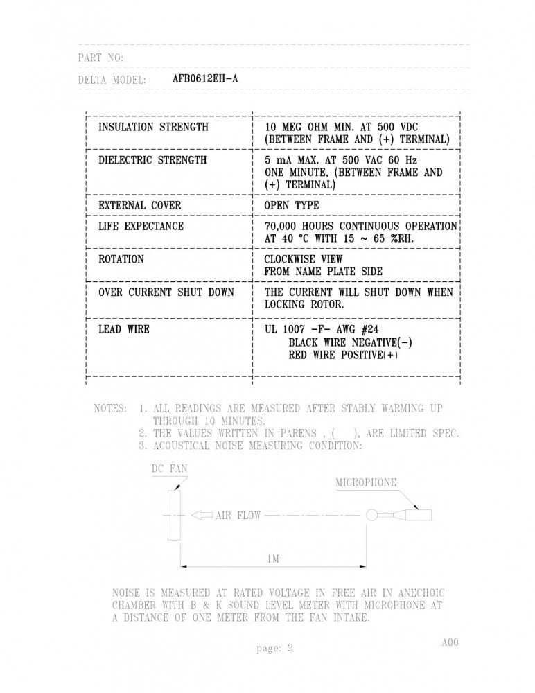 AFB0612EH-A specification page 2