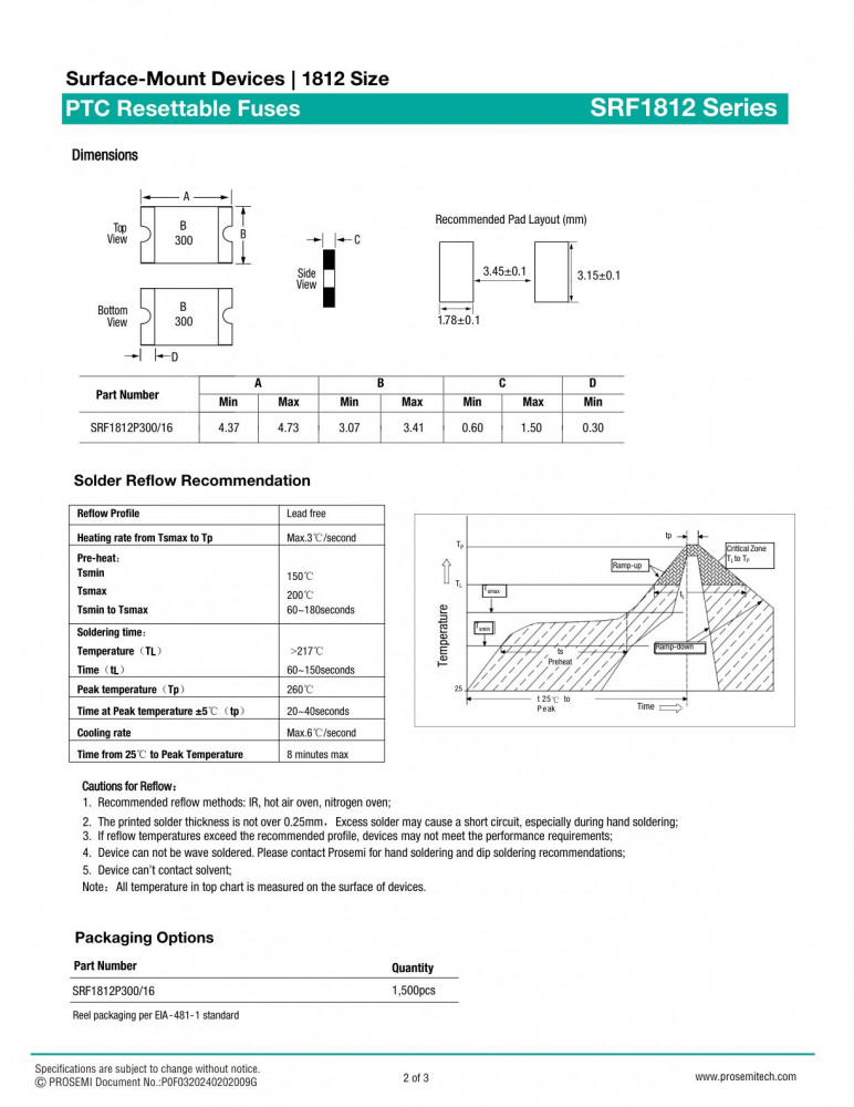 SRF1812P300/16 datasheet page 2