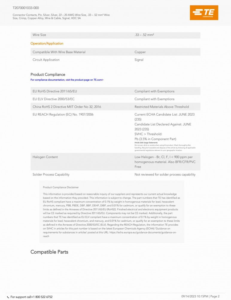 T2070001033-000 technical document page 2