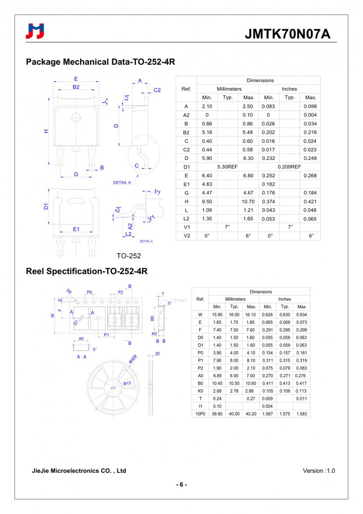 JMTK70N07A datasheet page 6