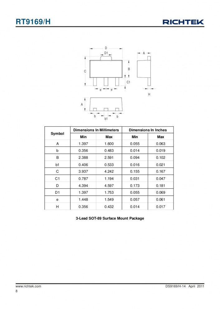 RT9169 datasheet page 8