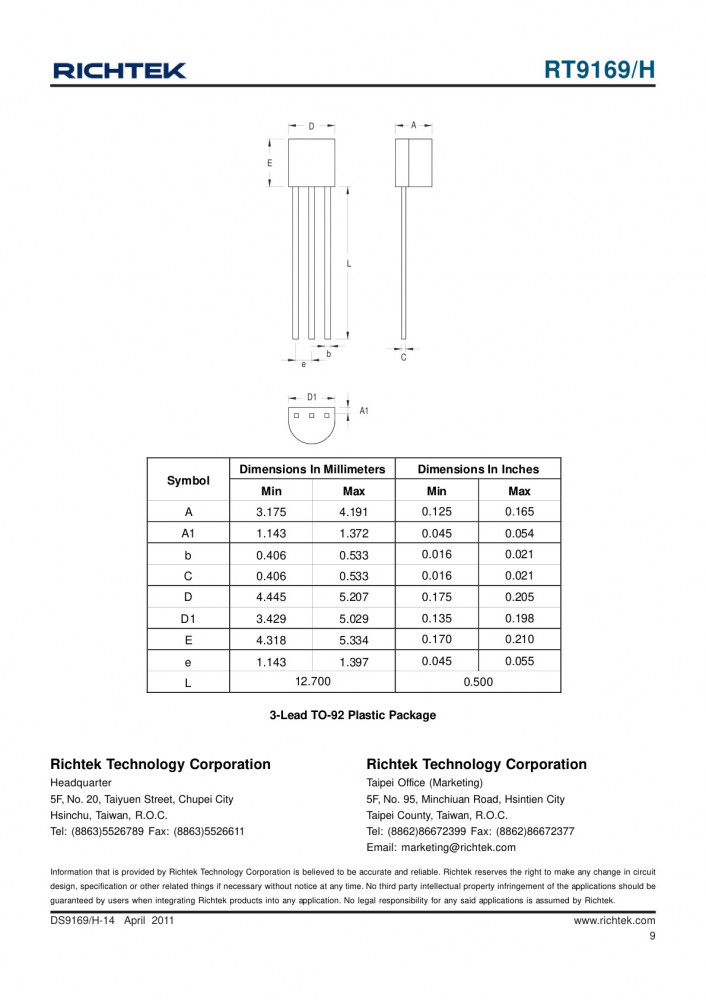 RT9169 datasheet page 9