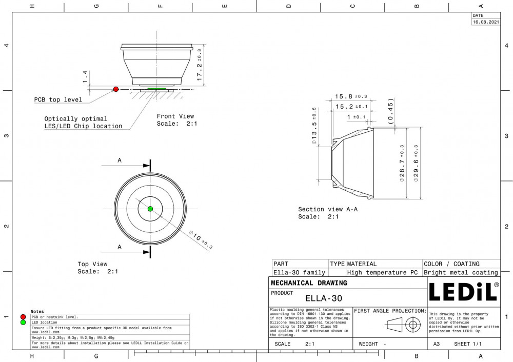 Supplied product mechanical drawing image