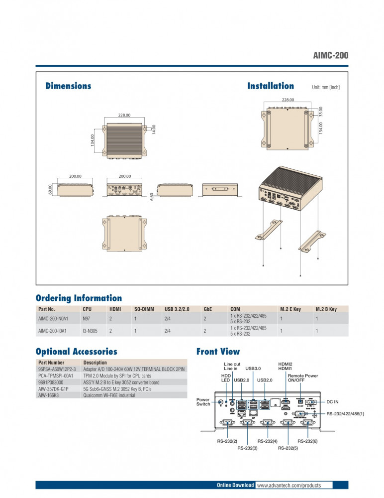AIMC-200 product document image 2