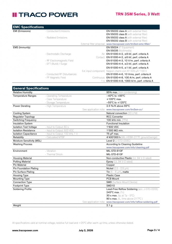 TRN 3SM technical document page 3