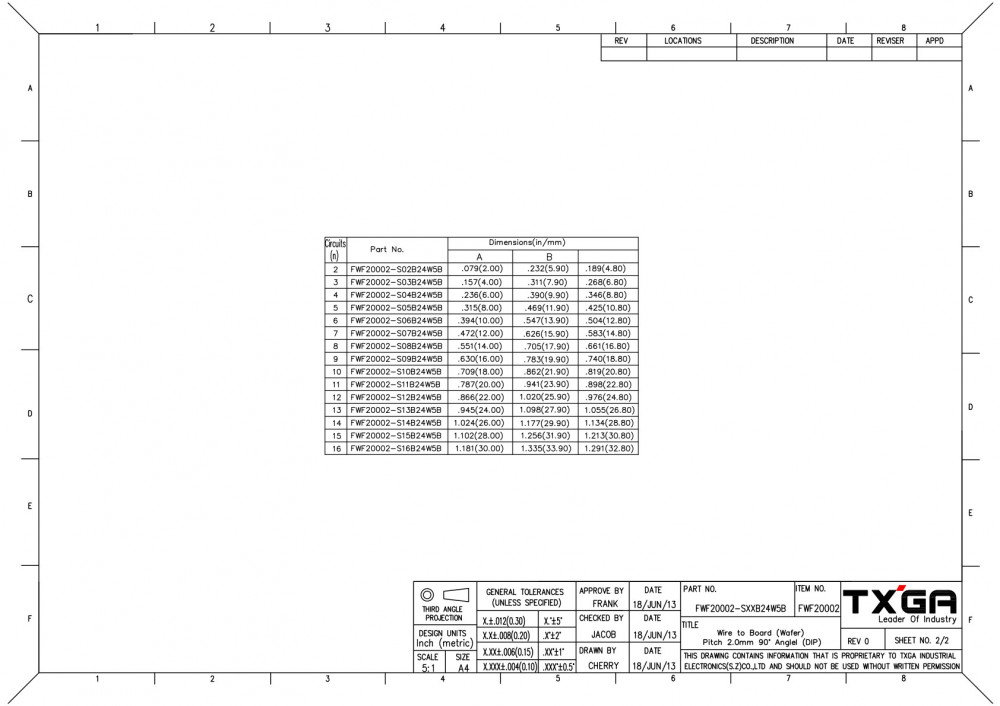 TXGA FWF20002 drawing page 4