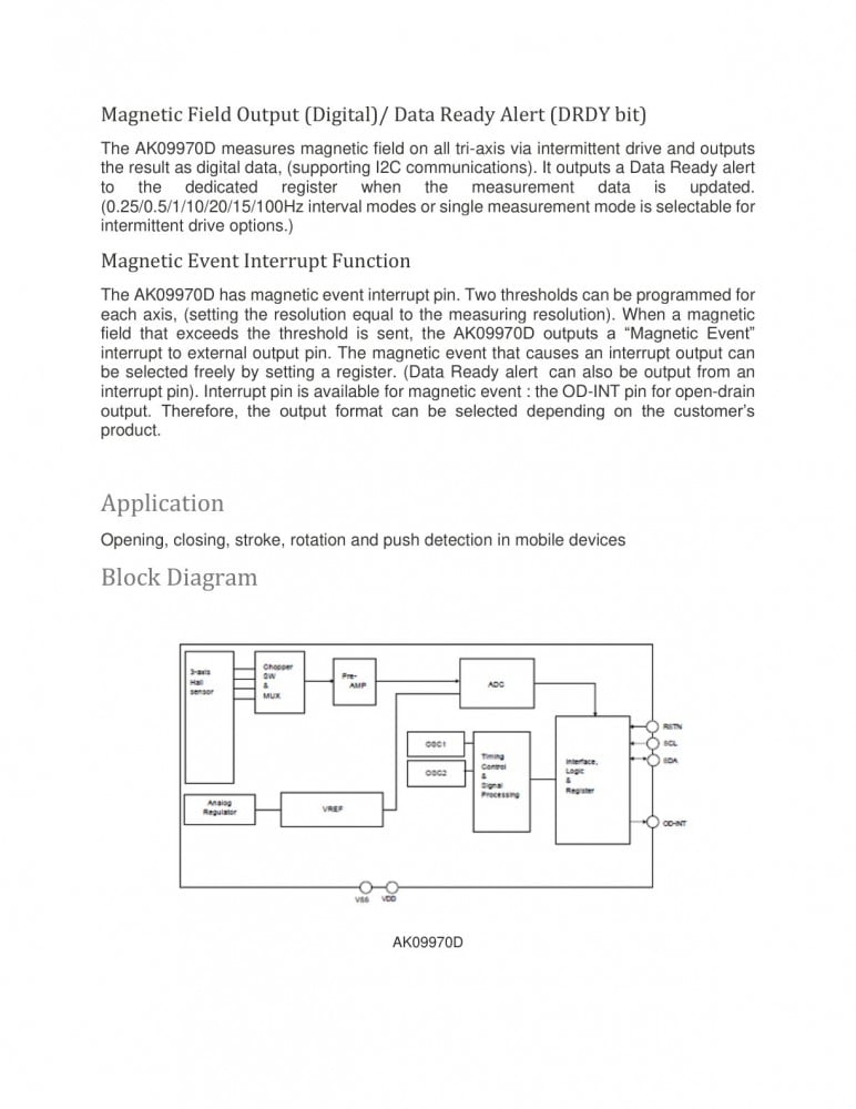 AK09970D technical document page 2