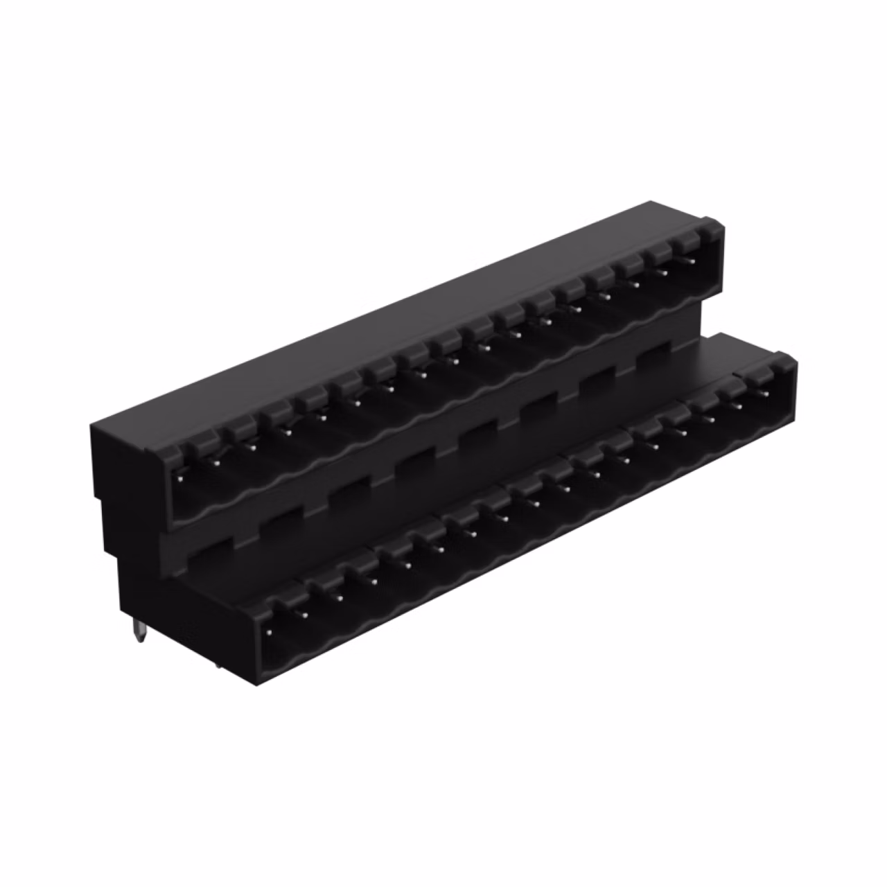 5.00mm Pitch Eurostyle Horizontal Dual Level PCB Header, Closed Ends, 34  Circuits for sale