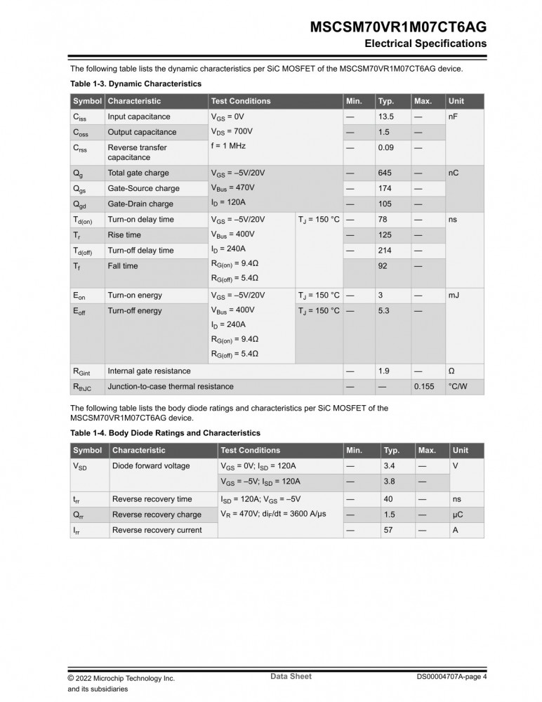 MSCSM70VR1M07CT6AG datasheet page 4