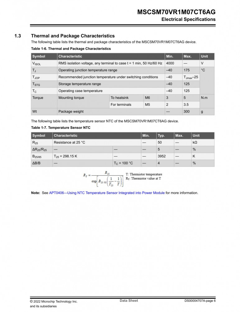 MSCSM70VR1M07CT6AG datasheet page 6