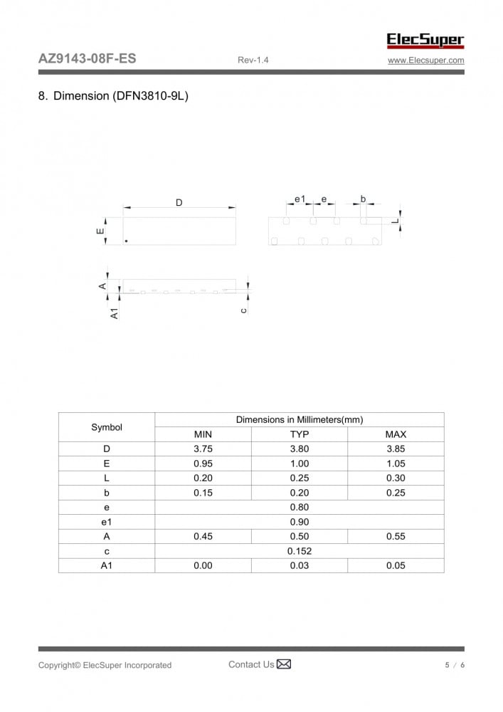AZ9143-08F-ES datasheet page 5