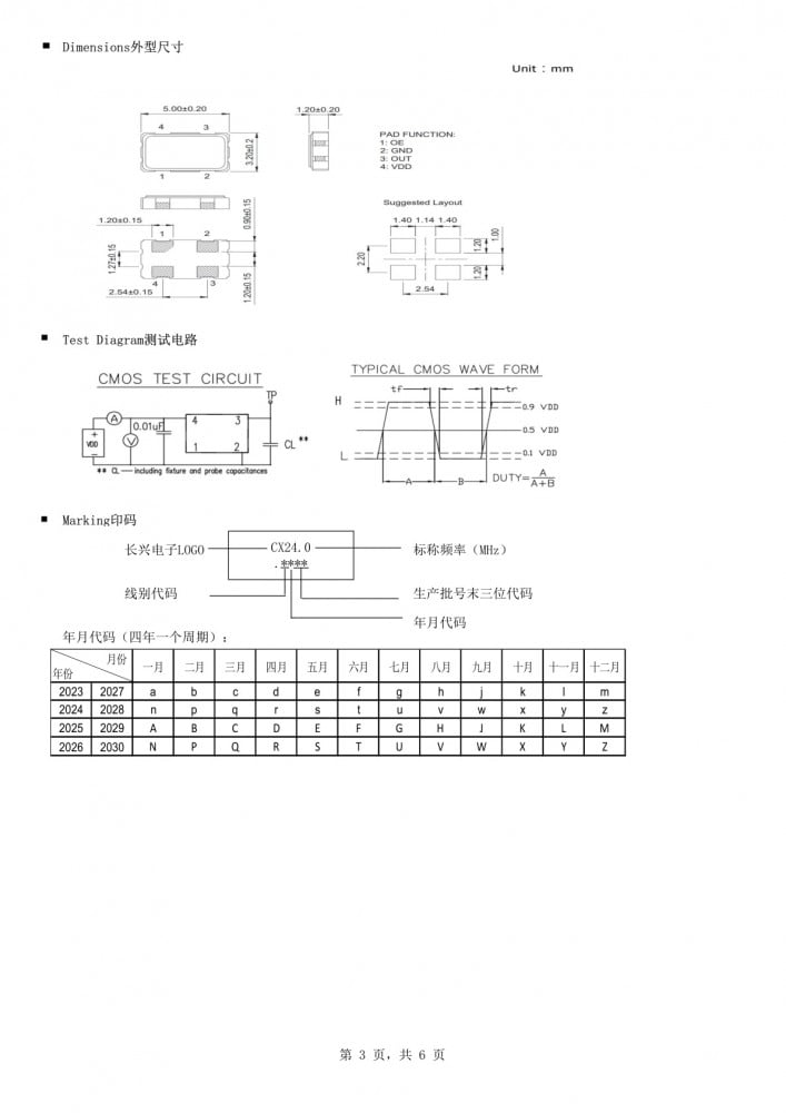 9ESC240C0033L specification page 3