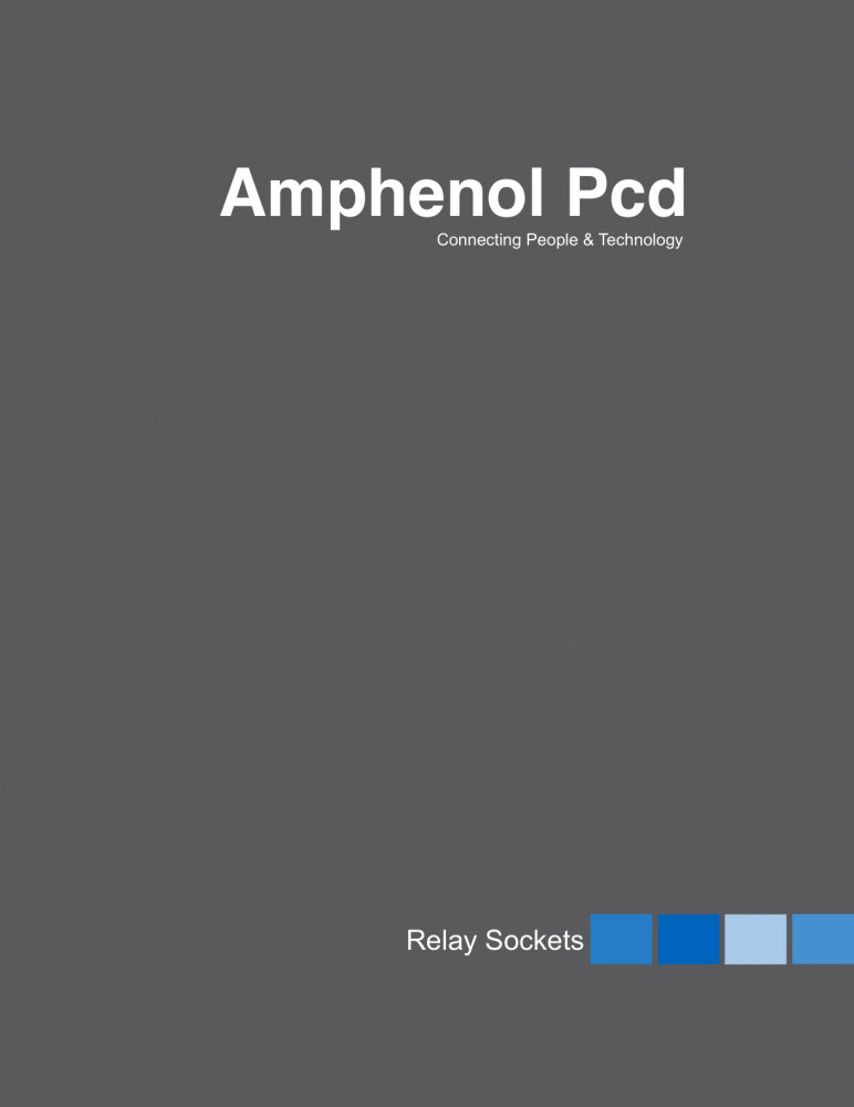 Amphenol Pcd relay socket catalog page 1
