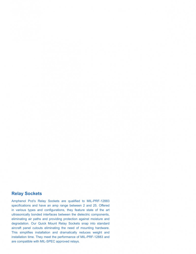 Amphenol Pcd relay socket catalog page 2