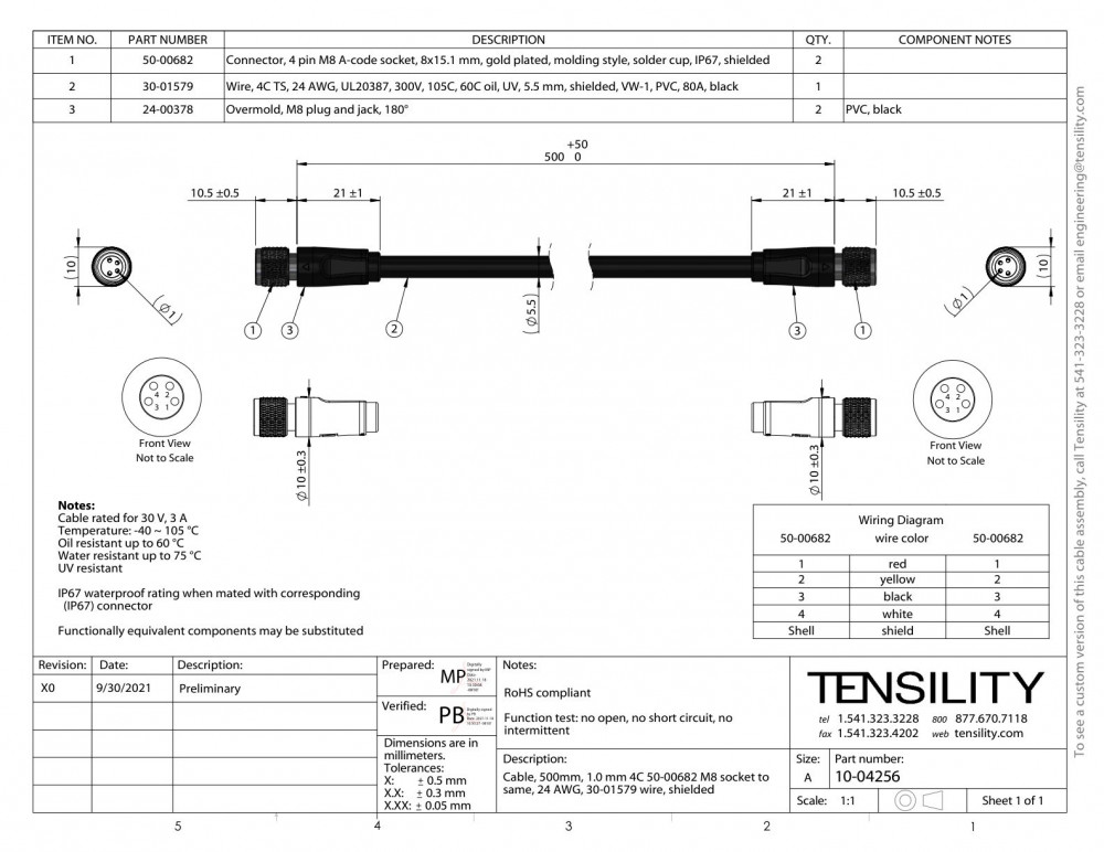 Tensility International 10-04256 product drawing