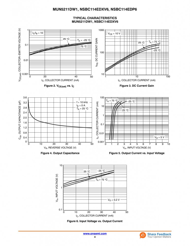 MUN5211DW1T1G datasheet page 4