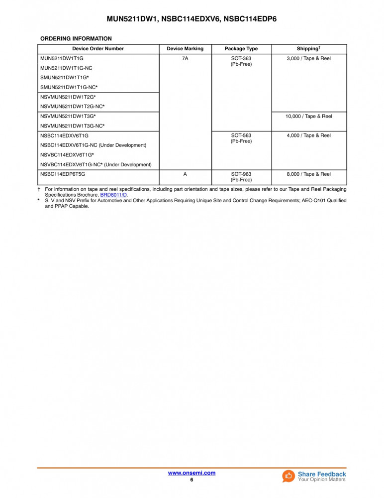 MUN5211DW1T1G datasheet page 6
