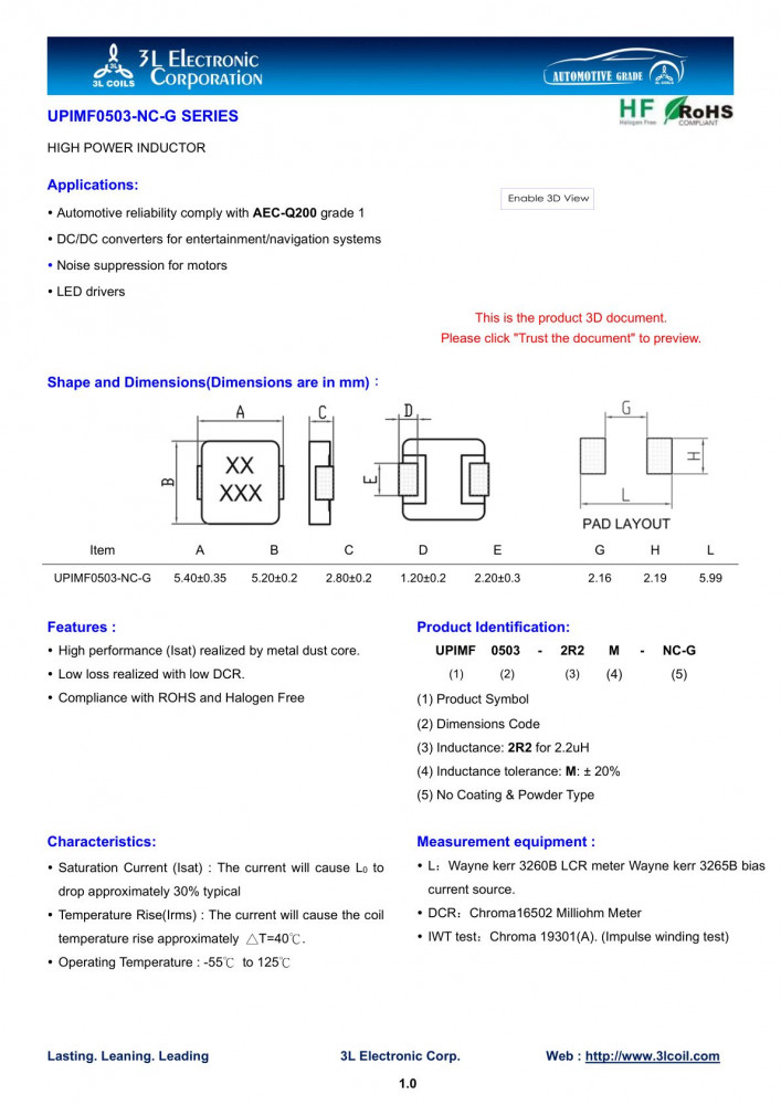 3L COILS UPIMF technical catalogue, page image 2