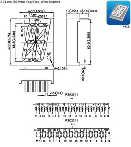 Kingbright PSA23-11SURKWA LED Numeric Display for sale