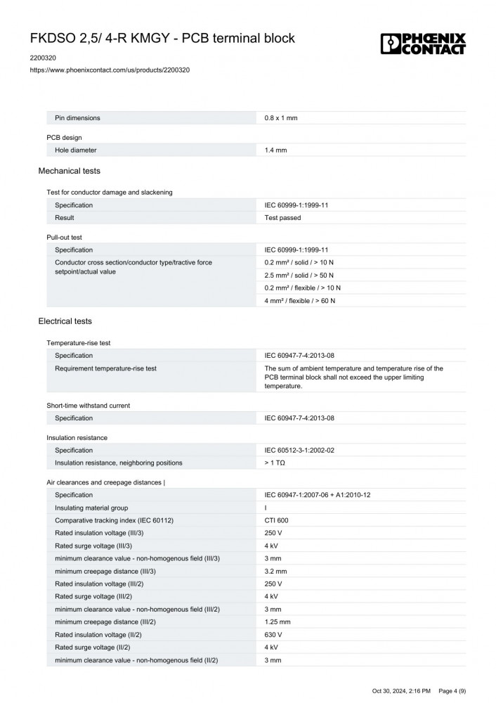 Phoenix Contact 2200320 product data page 4