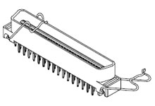 MX150 Mat-Sealed Female Connector Assembly, Dual Row, 16 Circuits, Keying Option C, with Connector Position Assurance, Brown