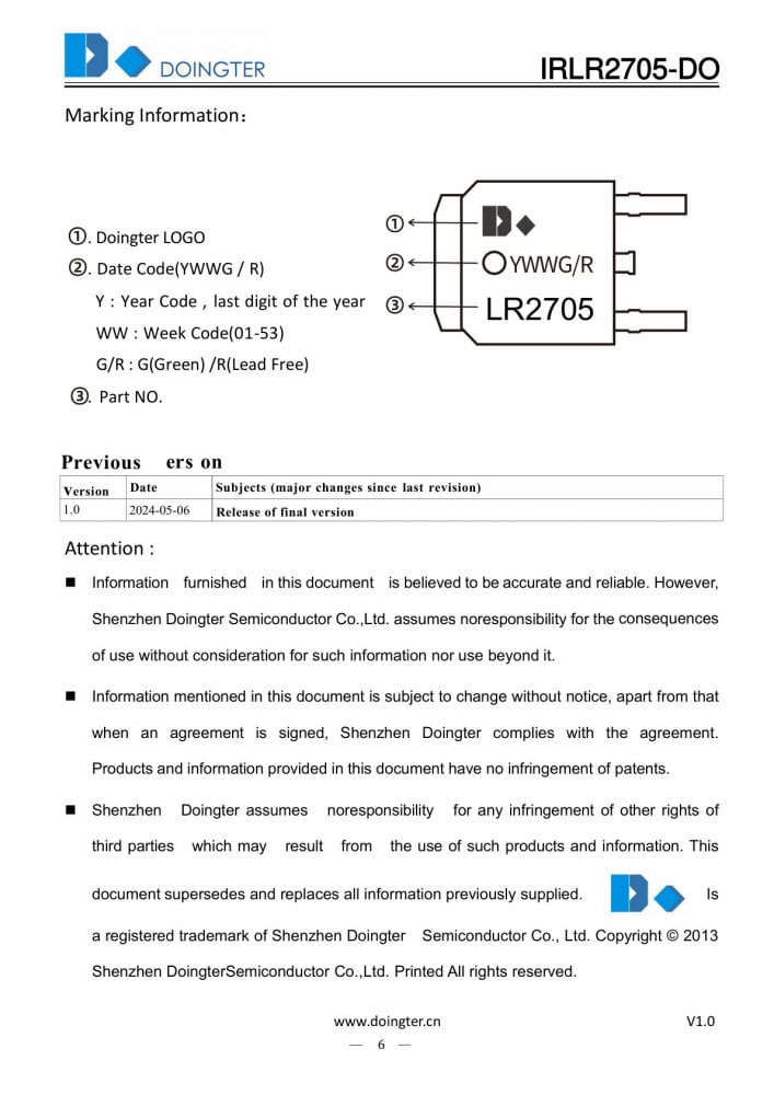 IRLR2705-DO datasheet page 6