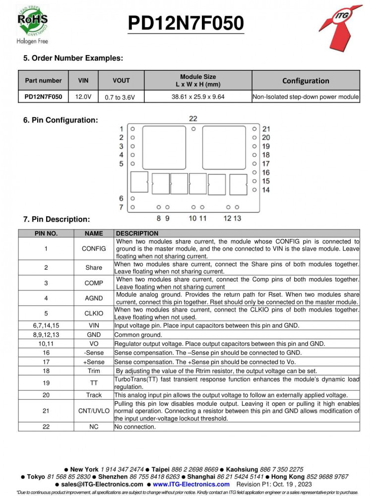PD12N7F050 document page 2