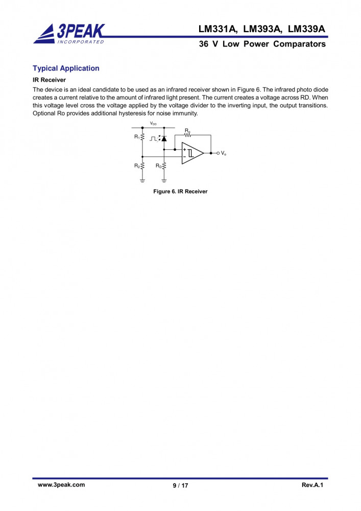 3PEAK LM339A datasheet page 9